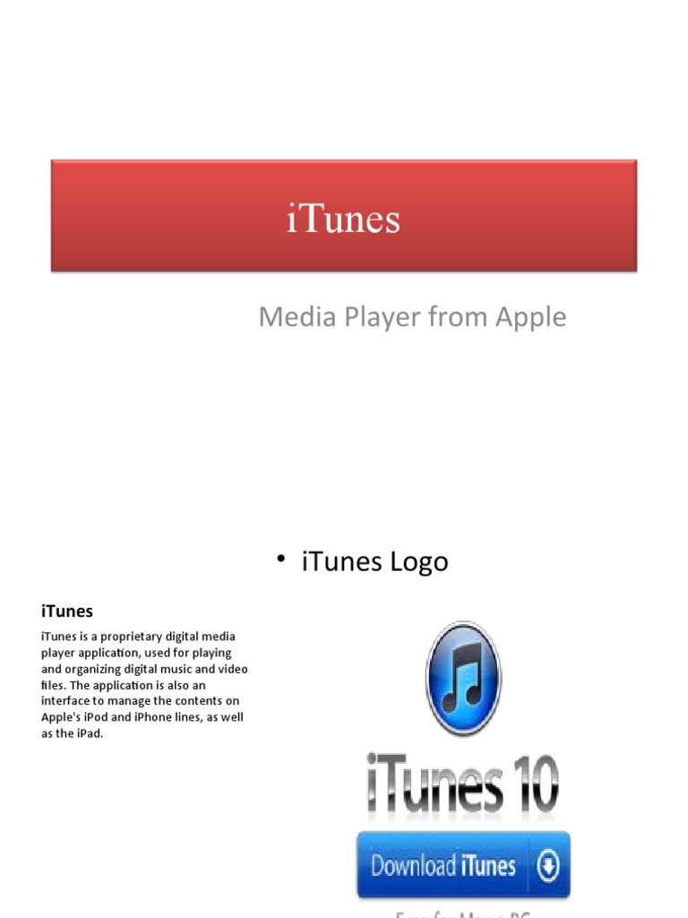 Overview of iTunes Media Player | PDF | I Tunes | I Pod