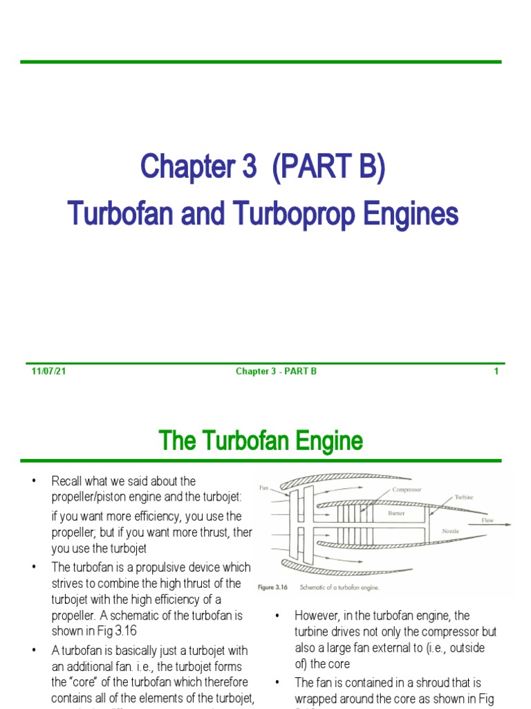Chapter 3 (PART B) Turbofan and Turboprop Engines | PDF | Flight ...