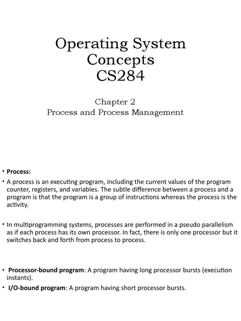 Chapter - 4 - Process and Process Management | PDF | Process (Computing) | Scheduling (Computing)