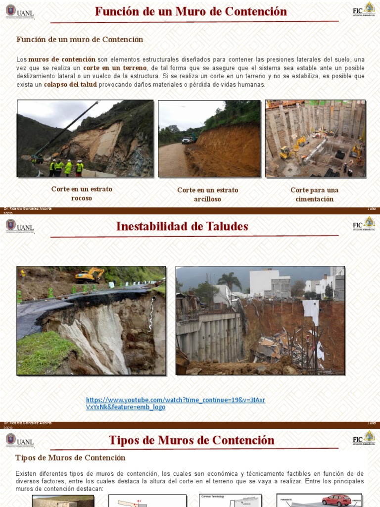 Tipos de muros de contención | PDF | Fundación (Ingeniería) | Fundación ...