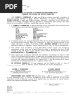 Vehicle Ownership Transfer Affidavit | PDF