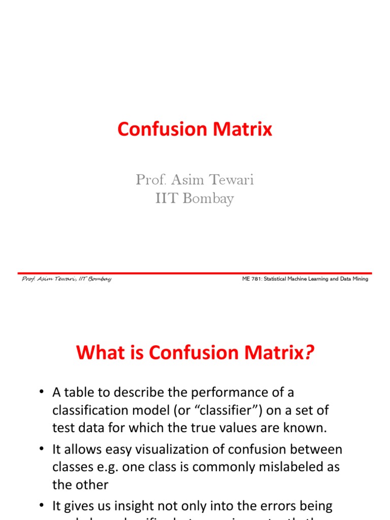 20 Confusion Matrix | PDF | Accuracy And Precision | Data Analysis