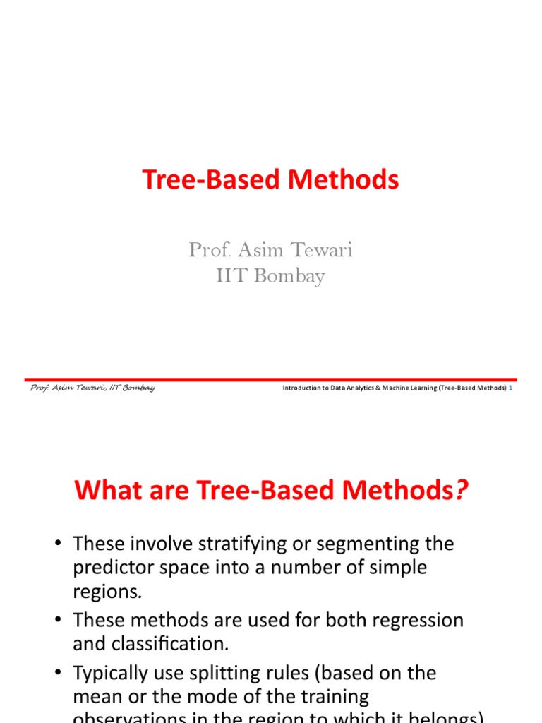 An Introduction to Tree-Based Methods for Regression and Classification | PDF | Cross Validation ...