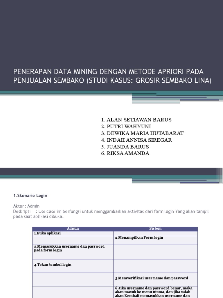 Penerapan Data Mining Dengan Metode Apriori Pada Penjualan | PDF