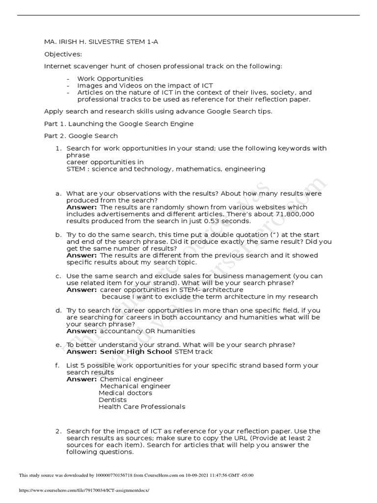 ICT Assignment | PDF | Educational Technology | Information And ...