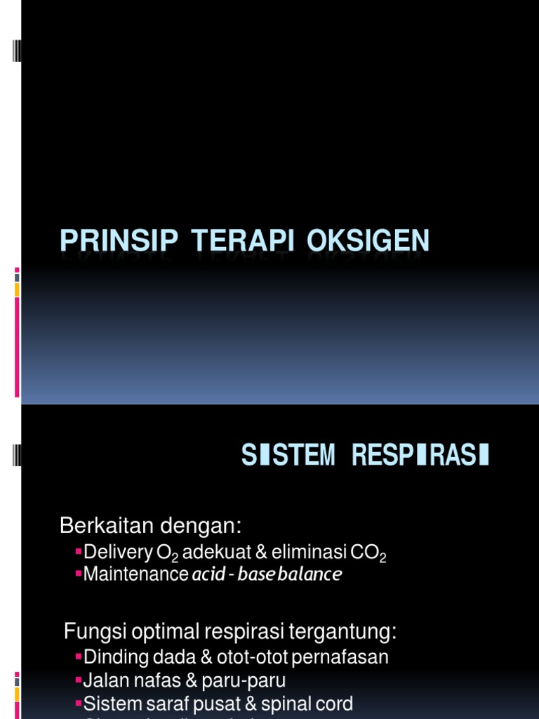 Sesi 5 Prinsip Terapi Oksigen | PDF | Pengembangan Diri | Kesehatan ...