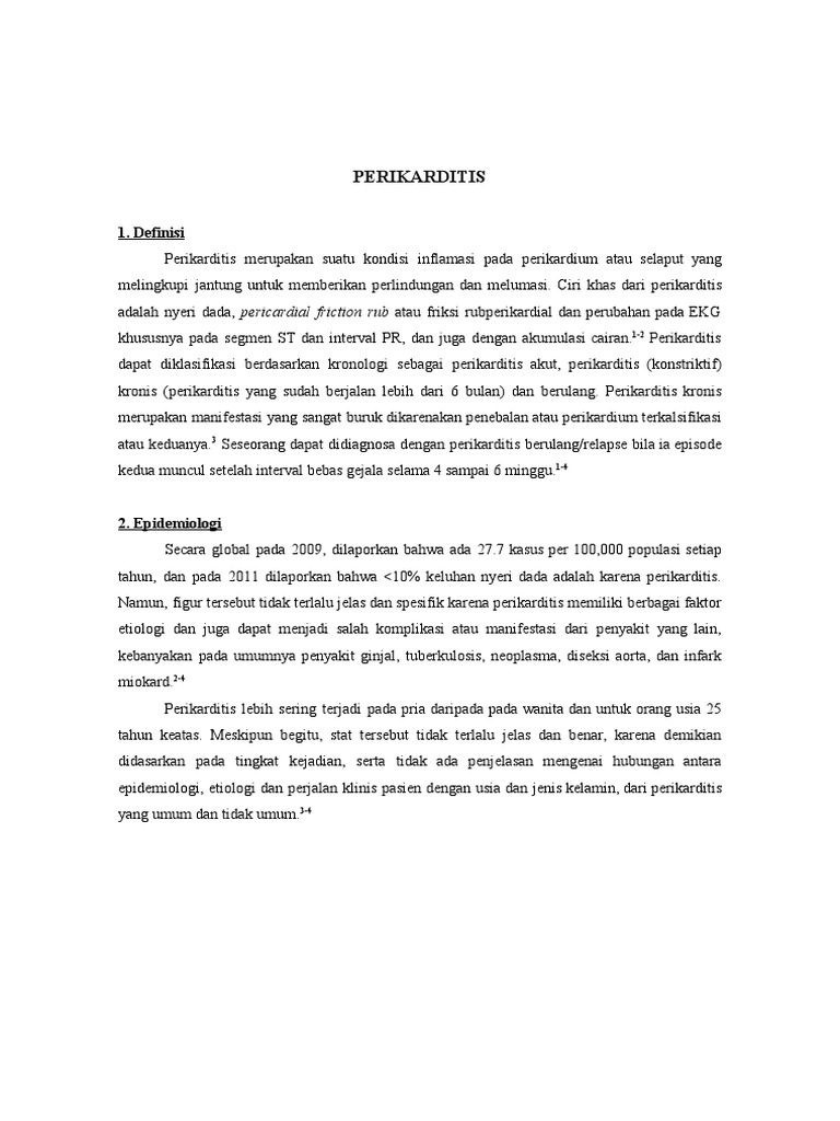 Referat Perikarditis | PDF