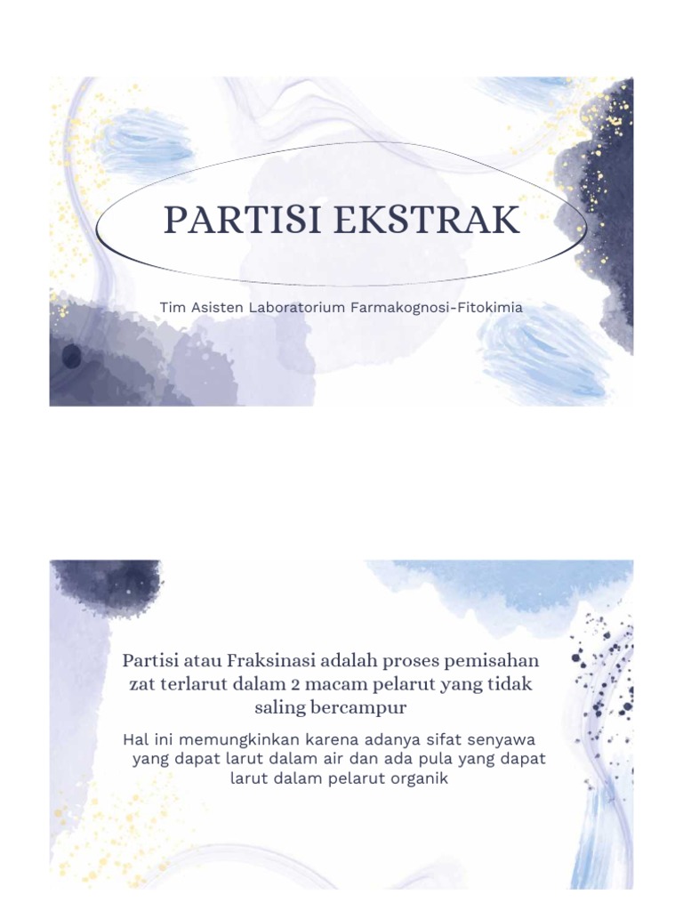 Partisi Ekstrak | PDF