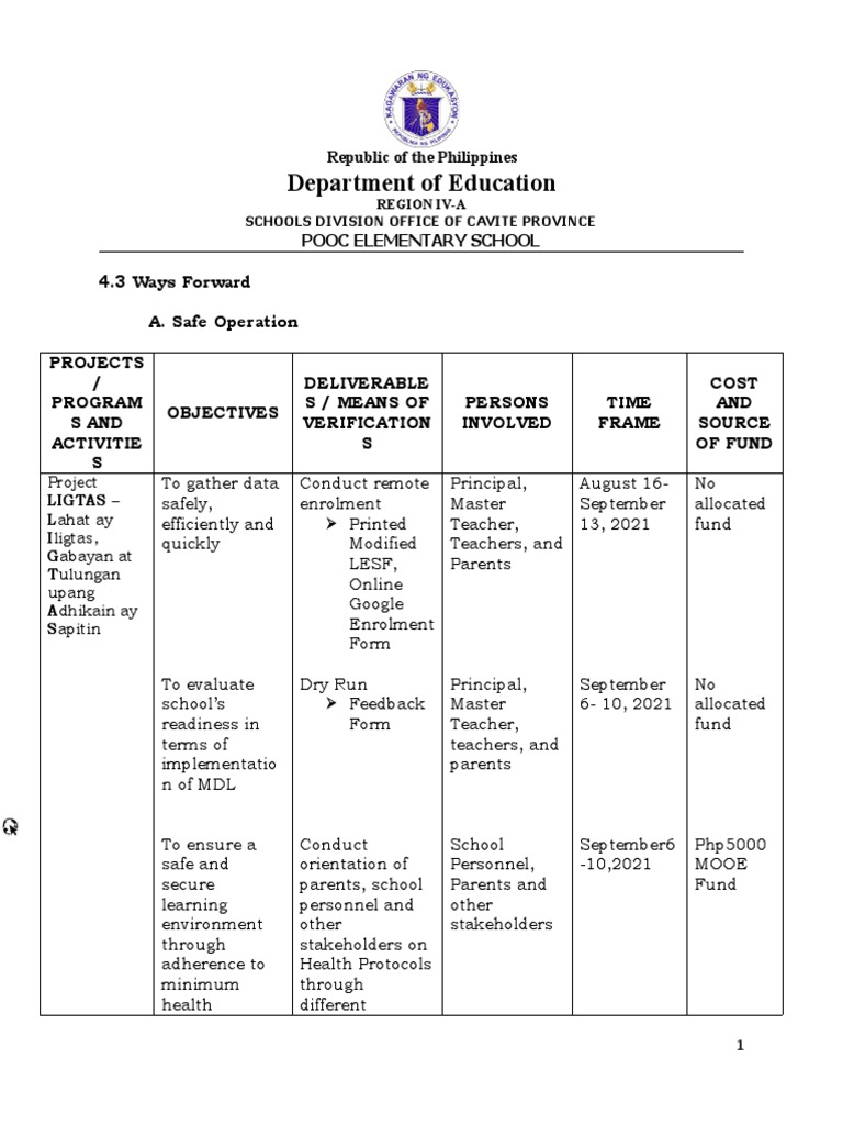 Department of Education: Republic of The Philippines | PDF | Teachers ...