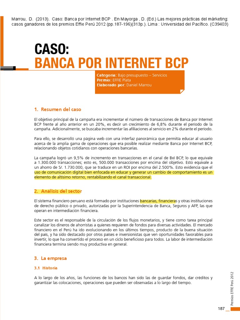 Caso BCP2.1 | PDF | Bancos | Economias