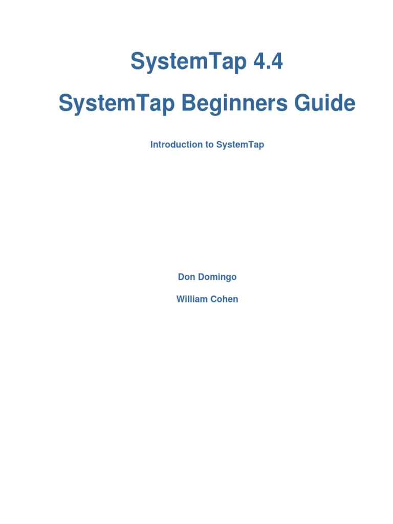 SystemTap Beginners Guide | PDF | Subroutine | Gnu