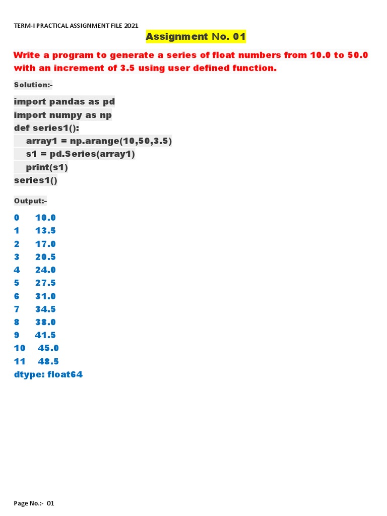 Practical Assignment 1 | Download Free PDF | Chart | Computing