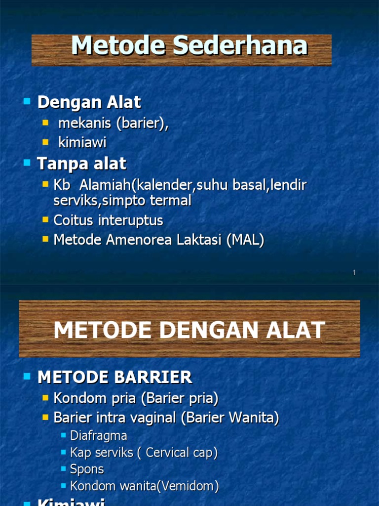 Kontrasepsi Metode Sederhana | PDF