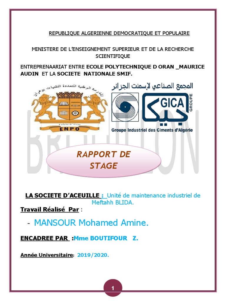Rapport de Stage UMI | PDF | Gestion des ressources humaines | Logistique