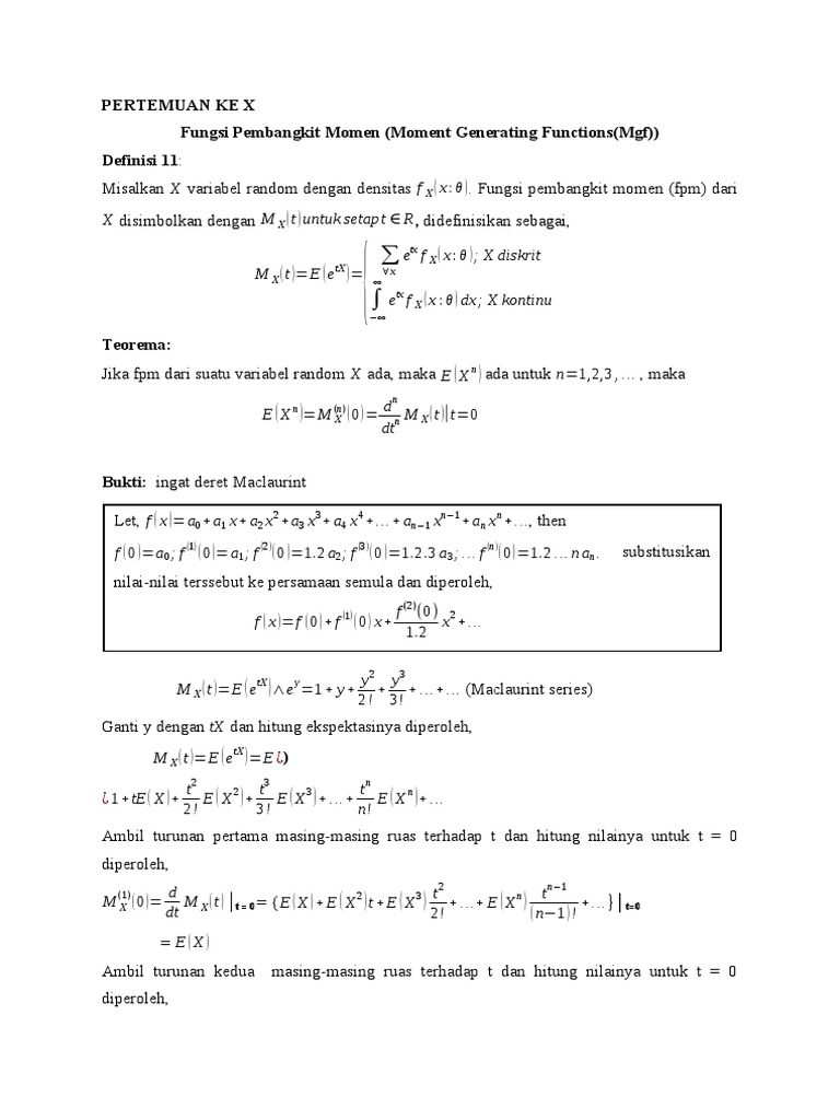 Pertemuan Ke X Statmat | PDF | Metode & Bahan Ajar