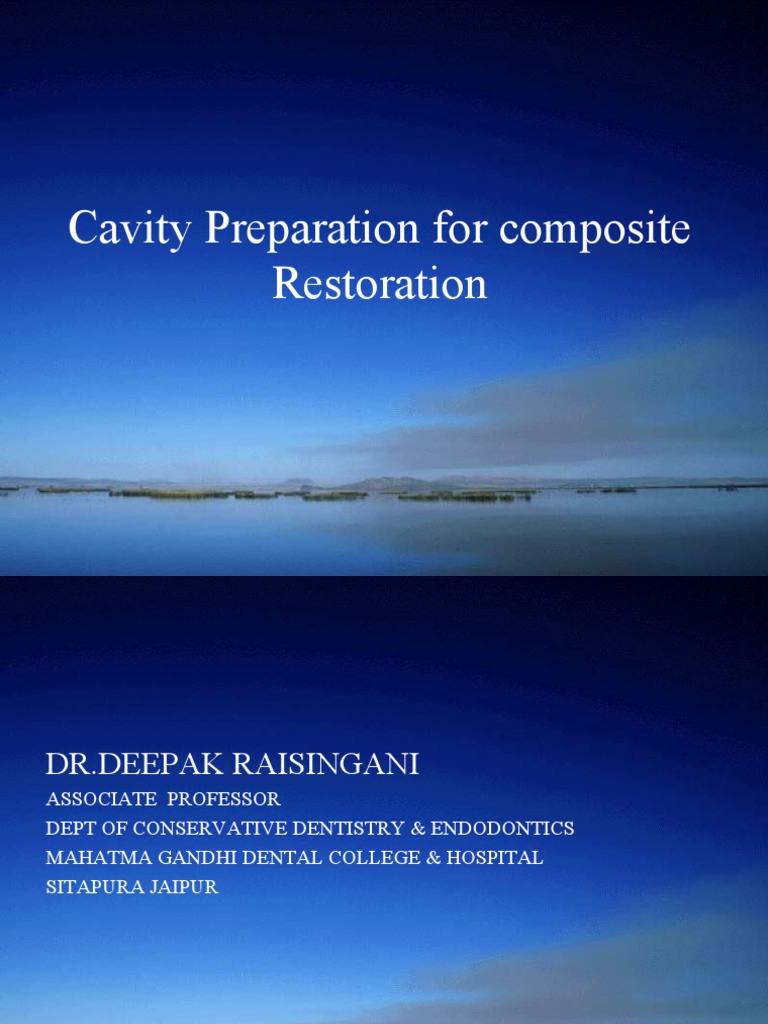 Cavity Preparation For Composite Restoration | PDF | Dental Composite ...