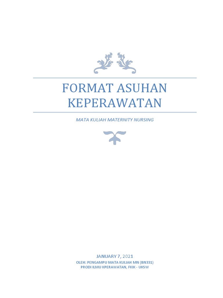 Format Laporan Askep Maternitas | PDF