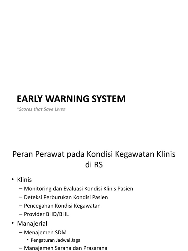 Early Warning System | PDF