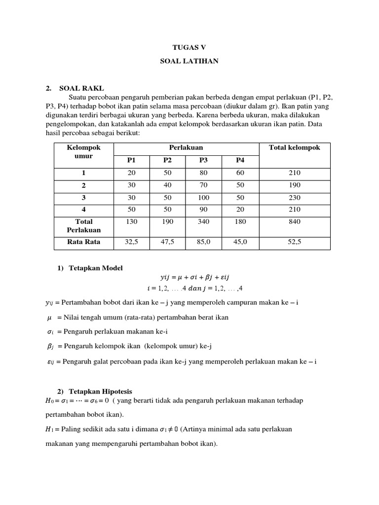 Denisa Syaharani - 2004112367 - Tabel Anova Soal RAK | PDF