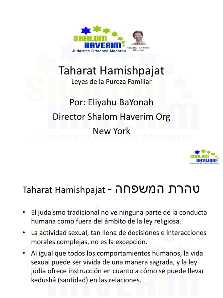Taharat Hamishpajat Leyes de Pureza Familiar | PDF | Menstruación | Libro de levítico