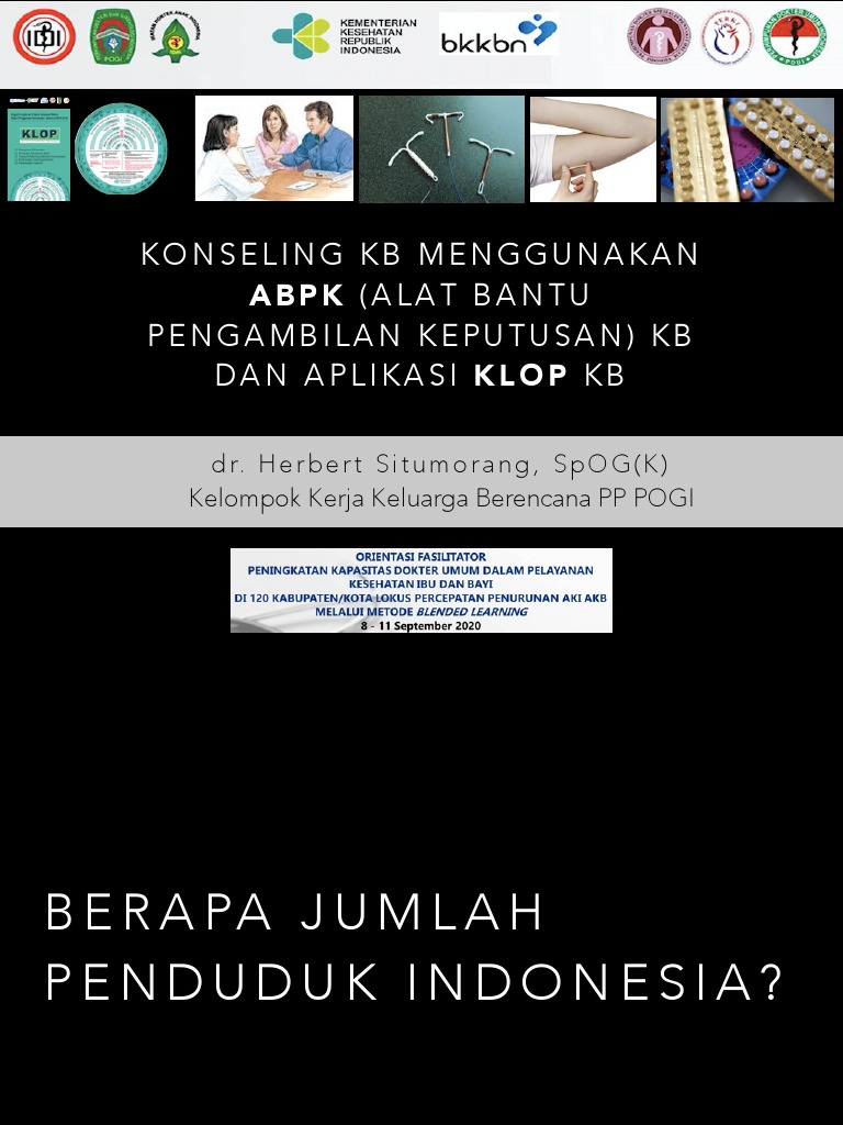 Konseling KB - ABPK, SPR, KLOP-dr Herbert | PDF