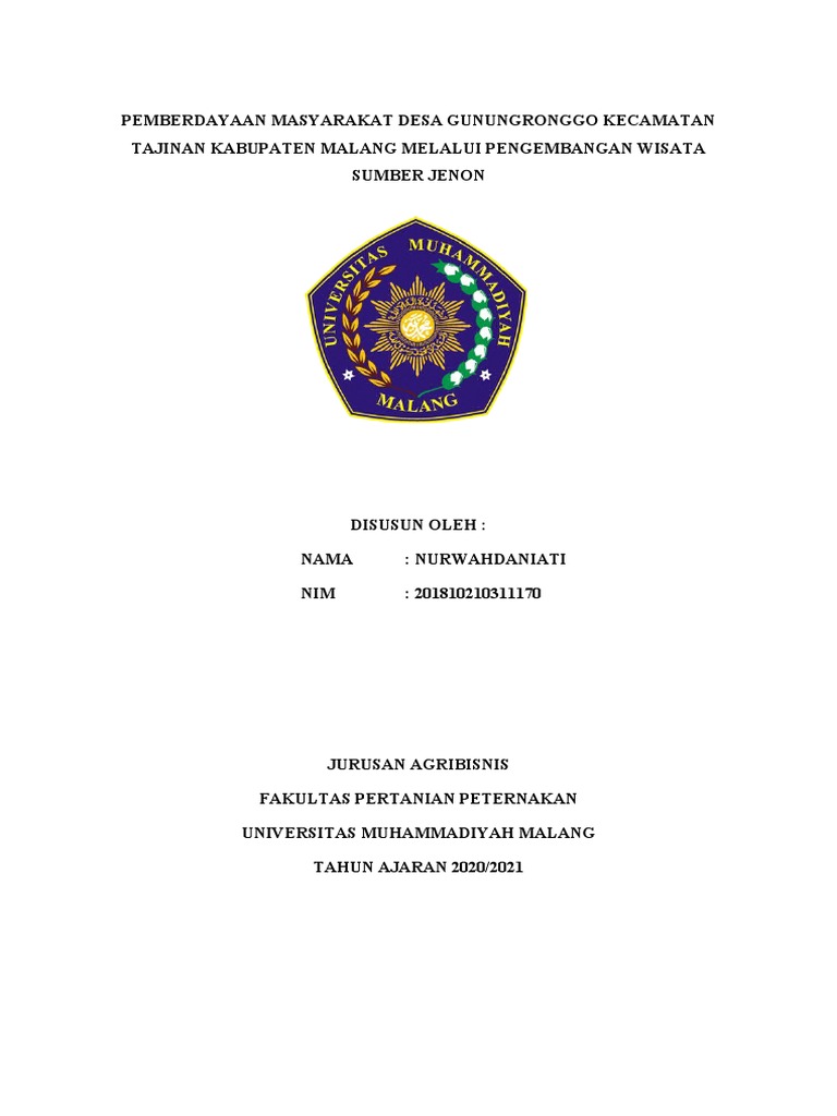 Pemberdayaan Wisata Sumber Jenon | PDF