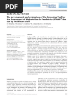 STAMP Screening Tool Pediatric | PDF | Percentile | Malnutrition