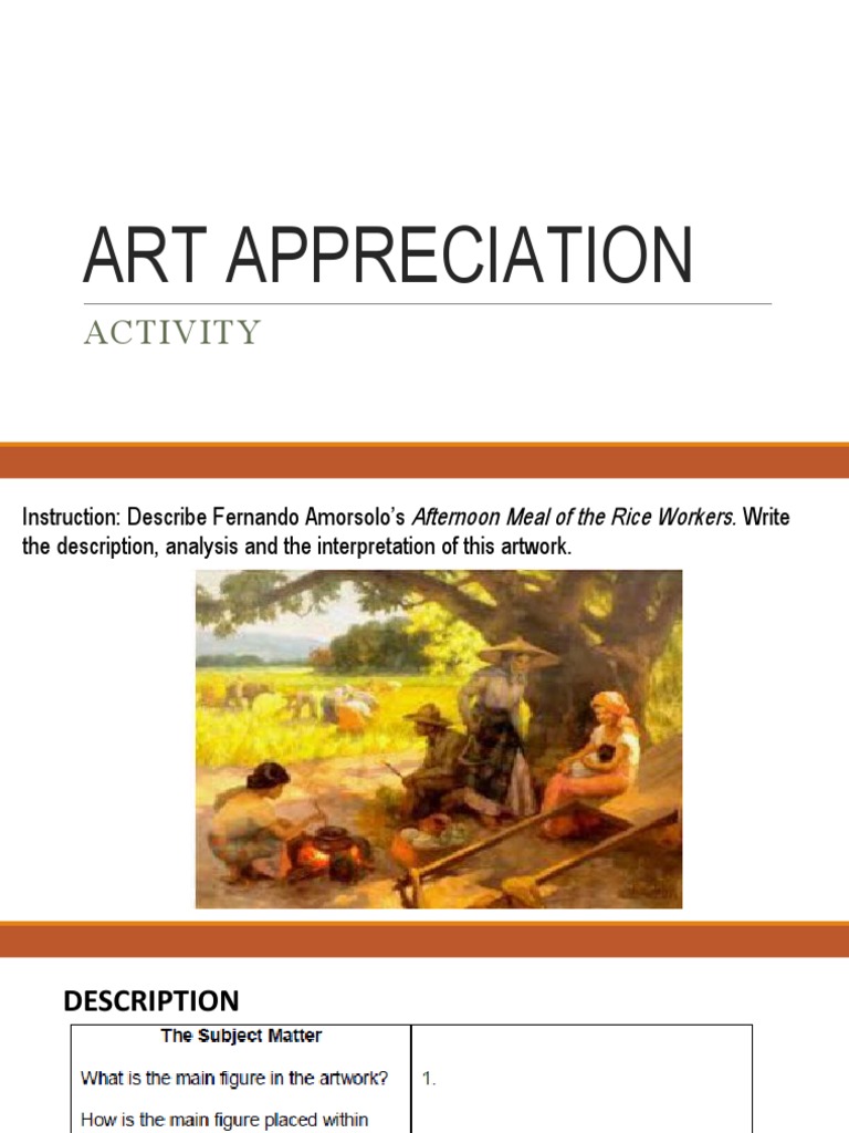 Art Appreciation Activity | PDF