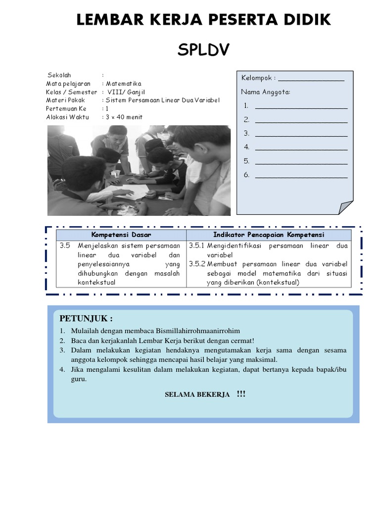 3.5 LKPD SPLDV | PDF