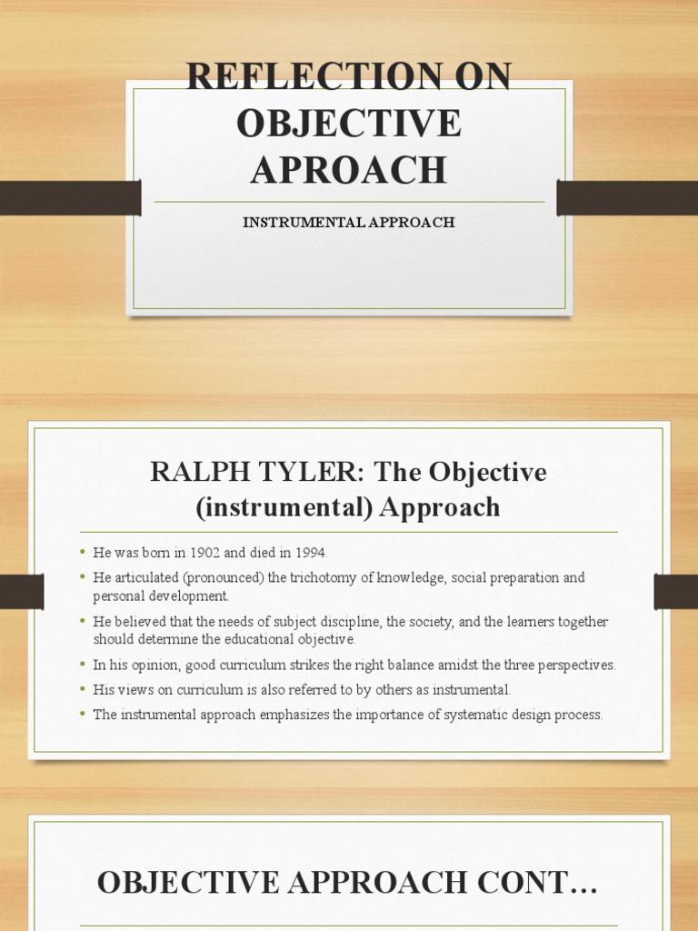 Ralph Tyler's Objective Curriculum Model | PDF | Curriculum | Learning