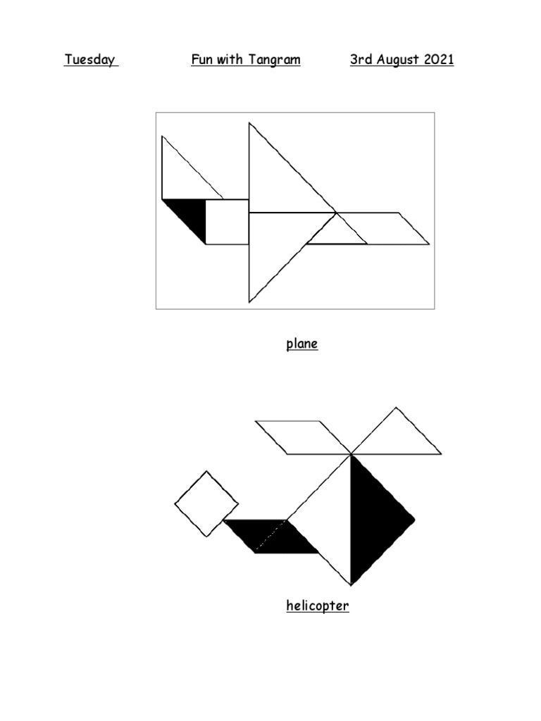 Fun With Tangram - 3rd August 2021 | PDF