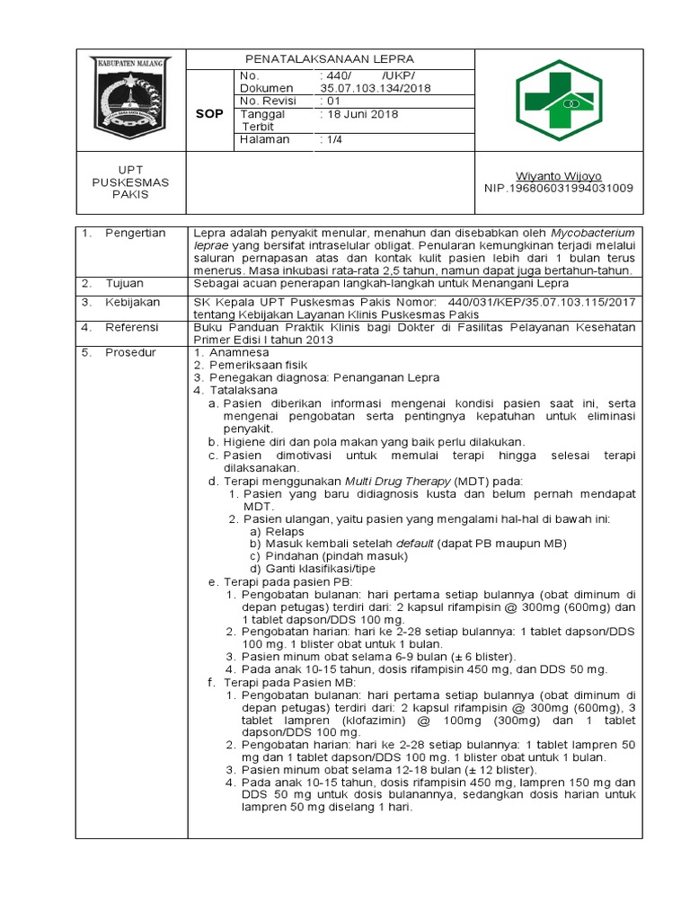 SOP LEPRA A. | PDF