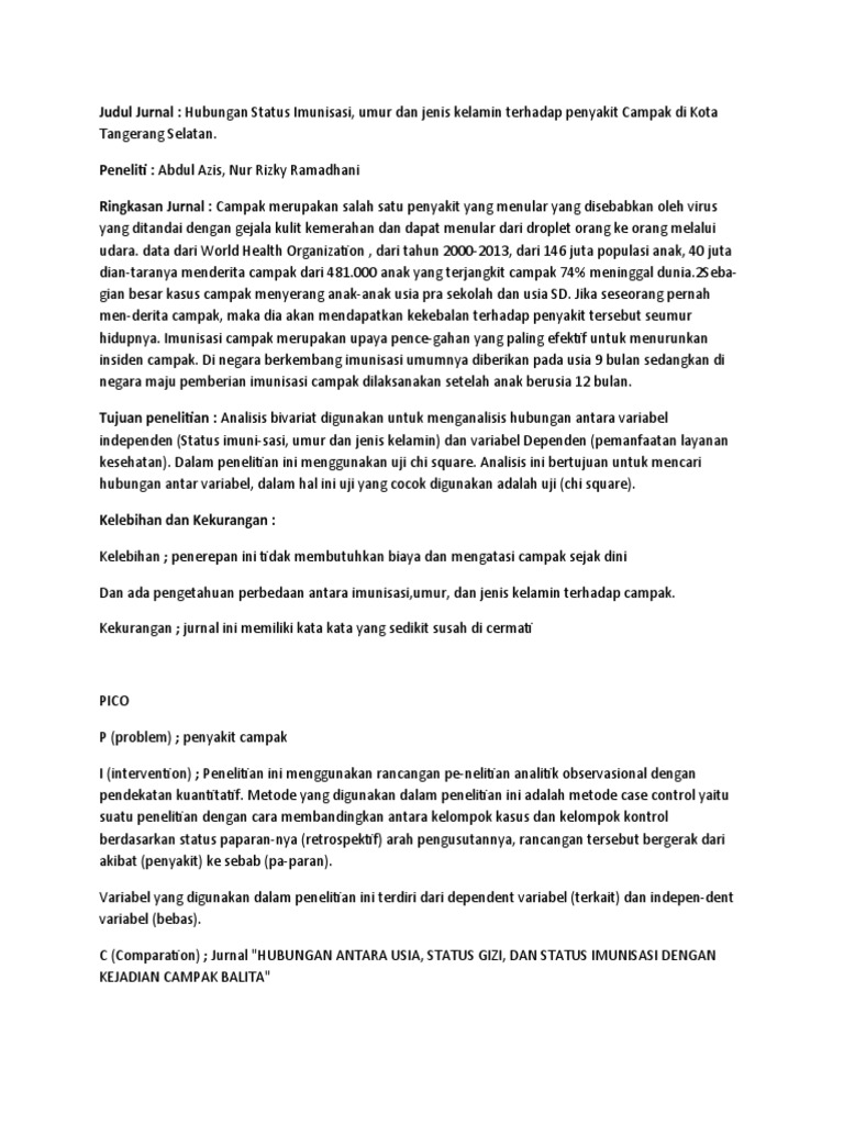 PICO Campak K.2 | PDF