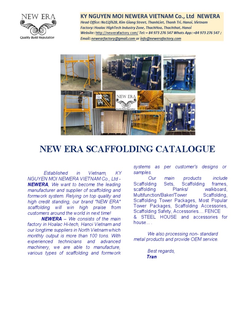 New Era Scaffolding Catalogue Overview | PDF | Welding | Construction