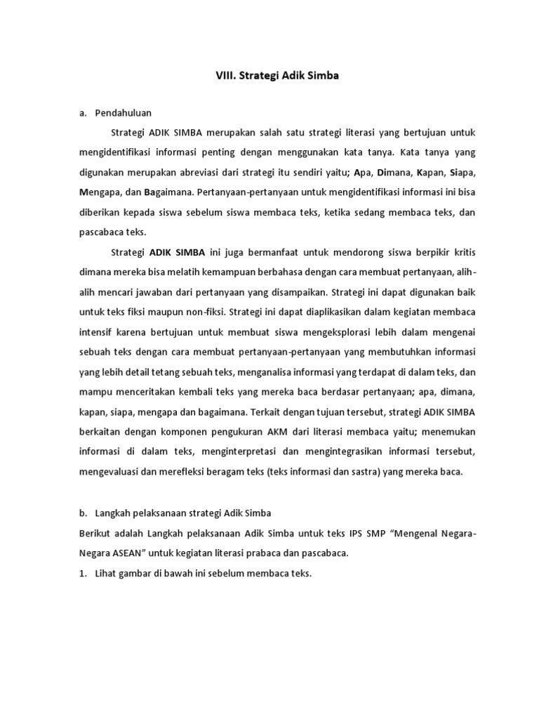 Strategi Adik SImba | PDF | Perjalanan