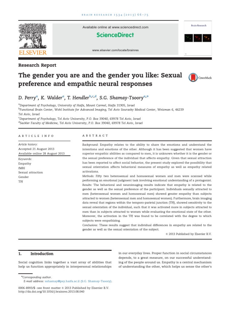 The Gender You Are and The Gender You Like - Sexual Preference and ...
