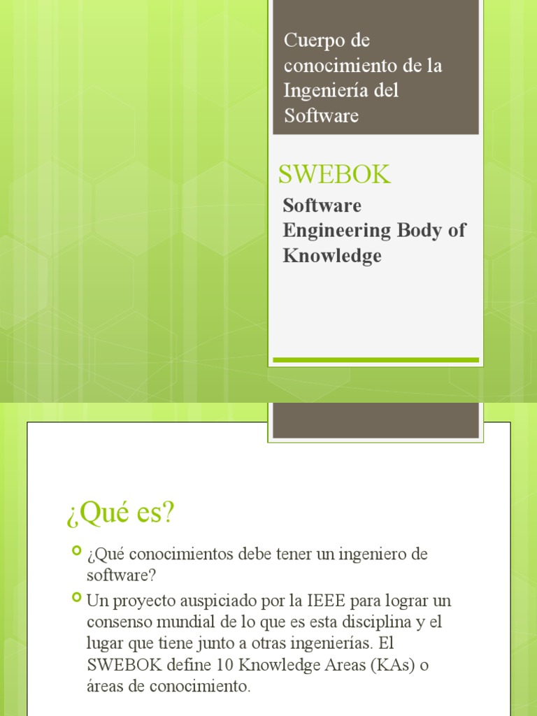 SWEBOK | PDF | Software | Ingeniería de software