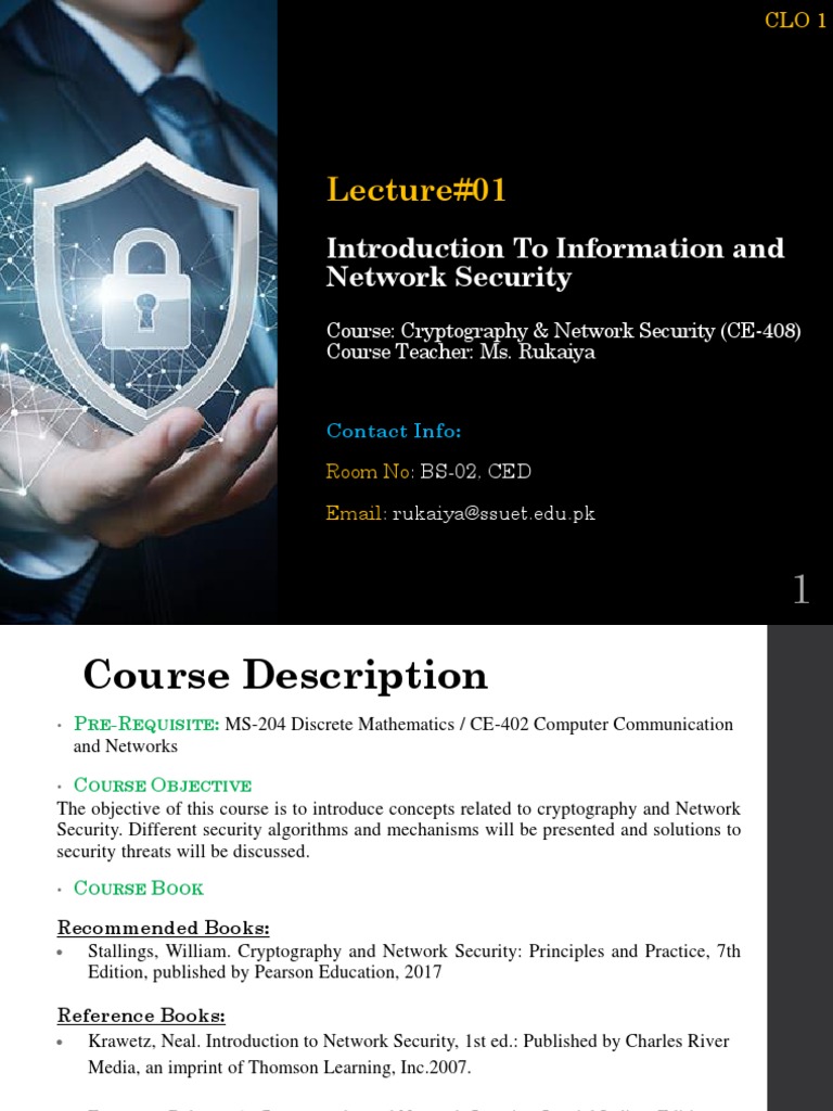 Lecture#01 - Introduction To Information Security COncepts | PDF ...