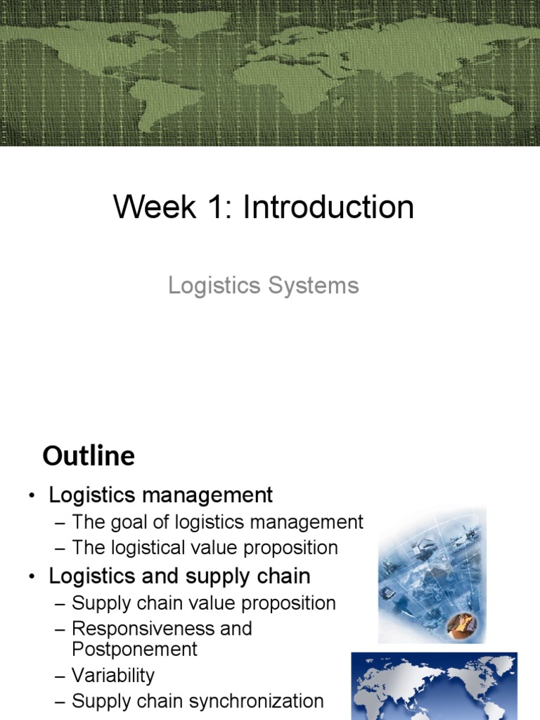 Week 1: Introduction: Logistics Systems | PDF | Logistics | Supply Chain