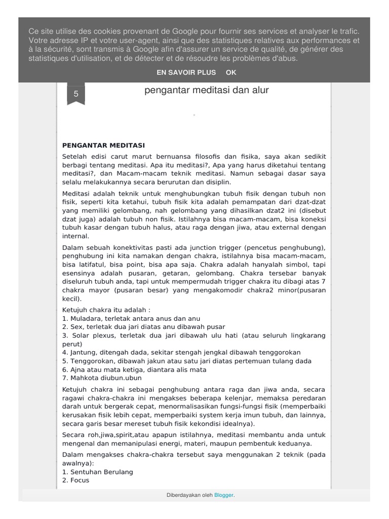 Teknik Meditasi dan Chakra Dasar | PDF