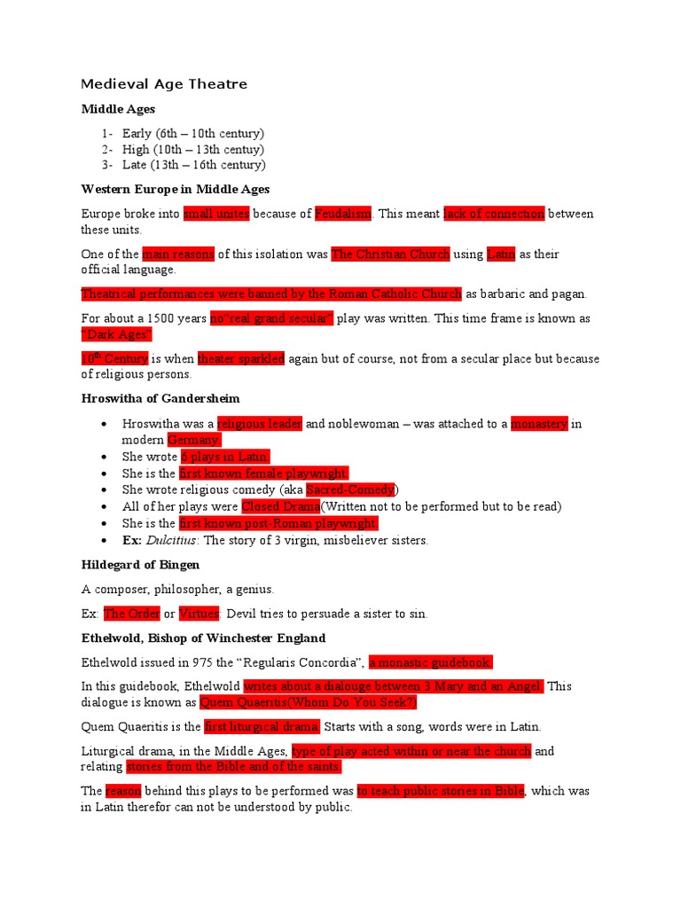 Medieval Theatre | PDF