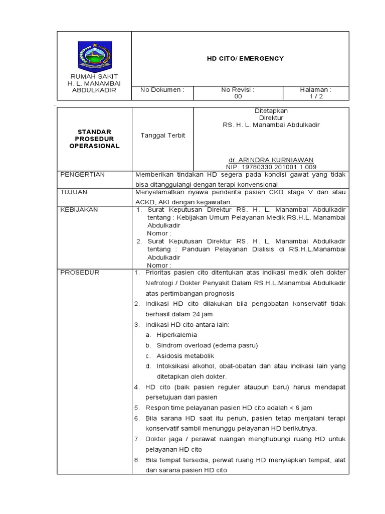 SPO HD Cito Dan Emergency | PDF