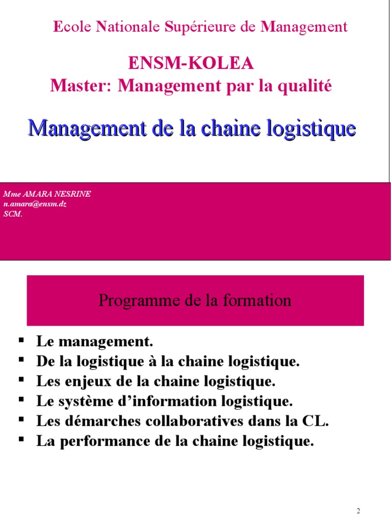 CL Cours 4 | PDF | Logistique | Inventaire