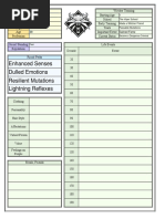 Rifts - Character Sheet | PDF | Role Playing | Entertainment