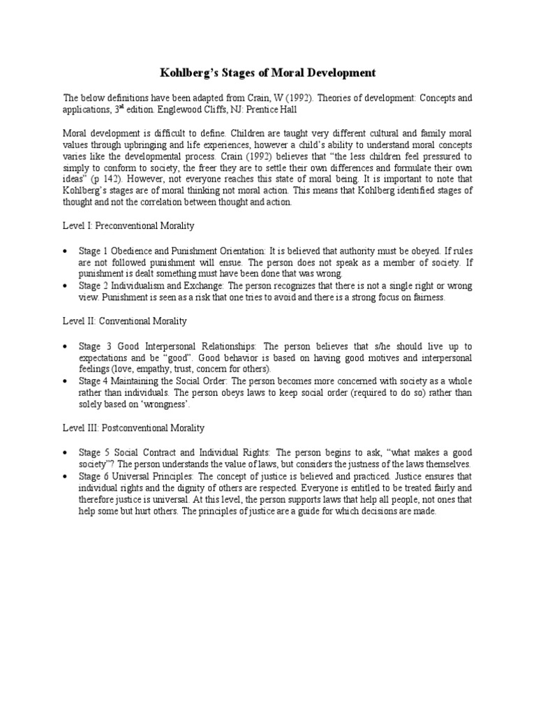 Moral Development Activities | PDF | Psychology | Behavioural Sciences