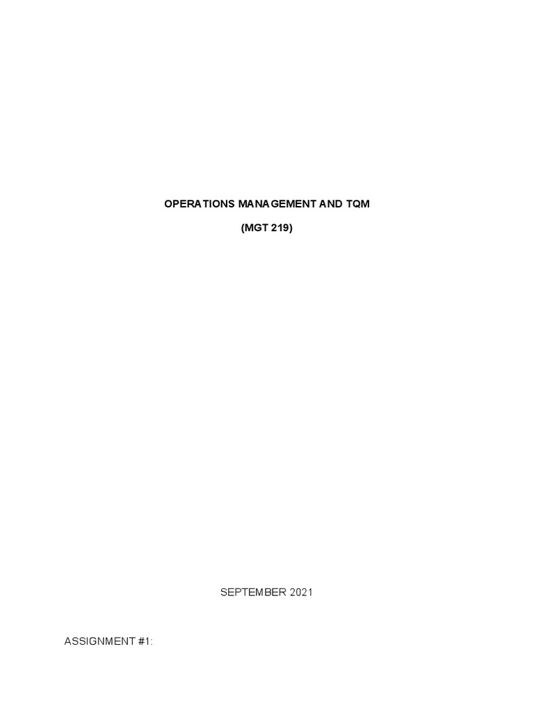 TQM Principles and Process Strategies | PDF | Goal | Customer