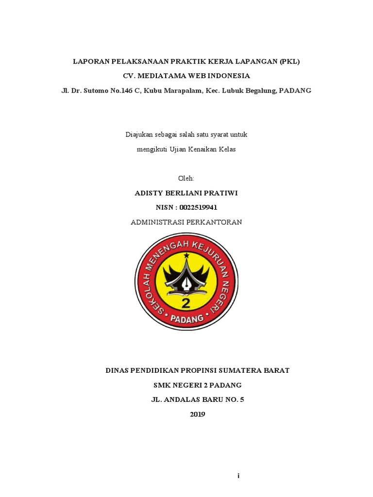 Laporan Adisty Berliani Pratiwi | PDF