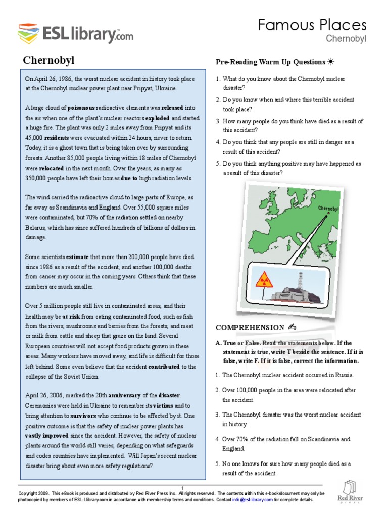 Famous Places: Chernobyl | PDF | Nuclear And Radiation Accidents And ...