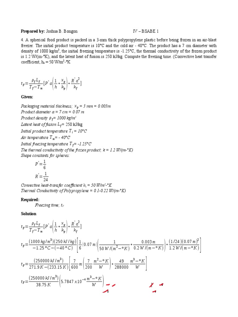Freezing Sample Problem #4 | PDF | Freezing | Density