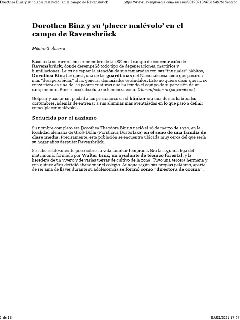 Dorothea Binz | PDF